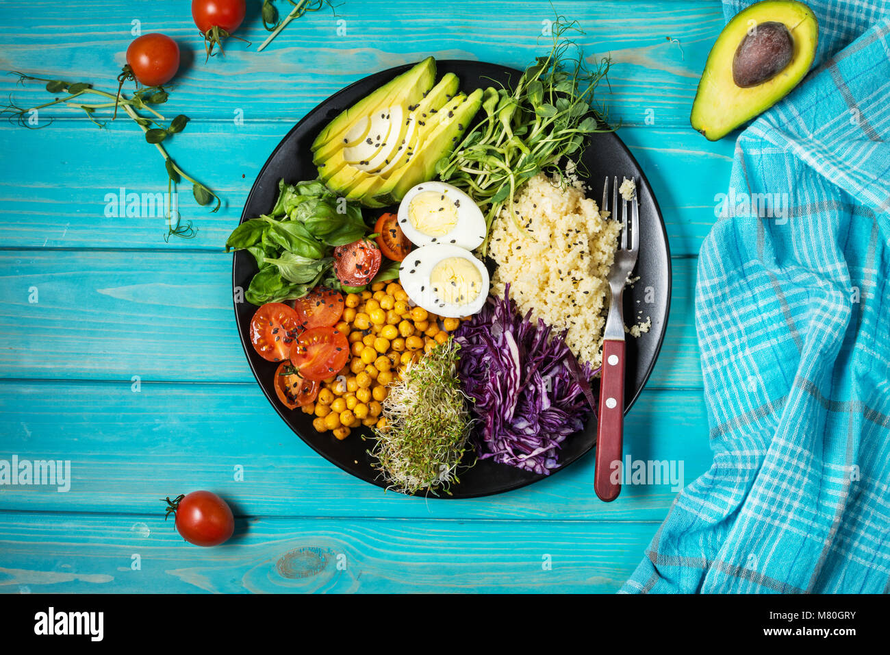 Healthy Vegan Lunch Bowl Vegan Buddha Bowl Vegetables And Nuts In