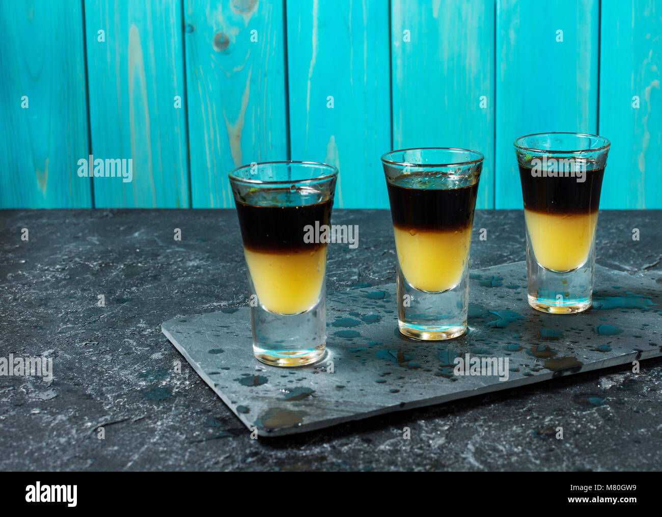 Black Shooter - Black Balsam and peach juice. Hard alcoholic shots on ...