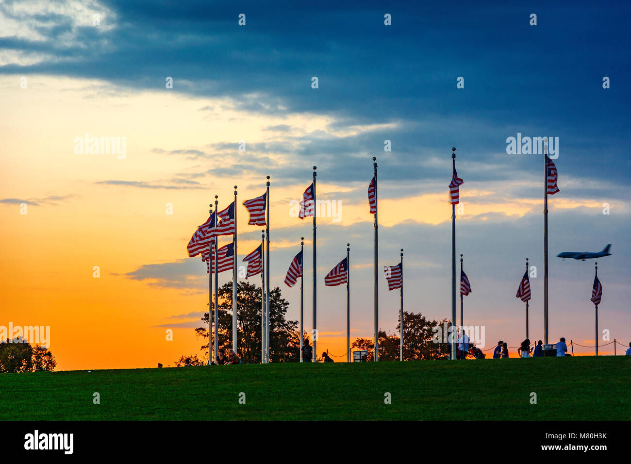 American flag pole grass hi-res stock photography and images - Alamy