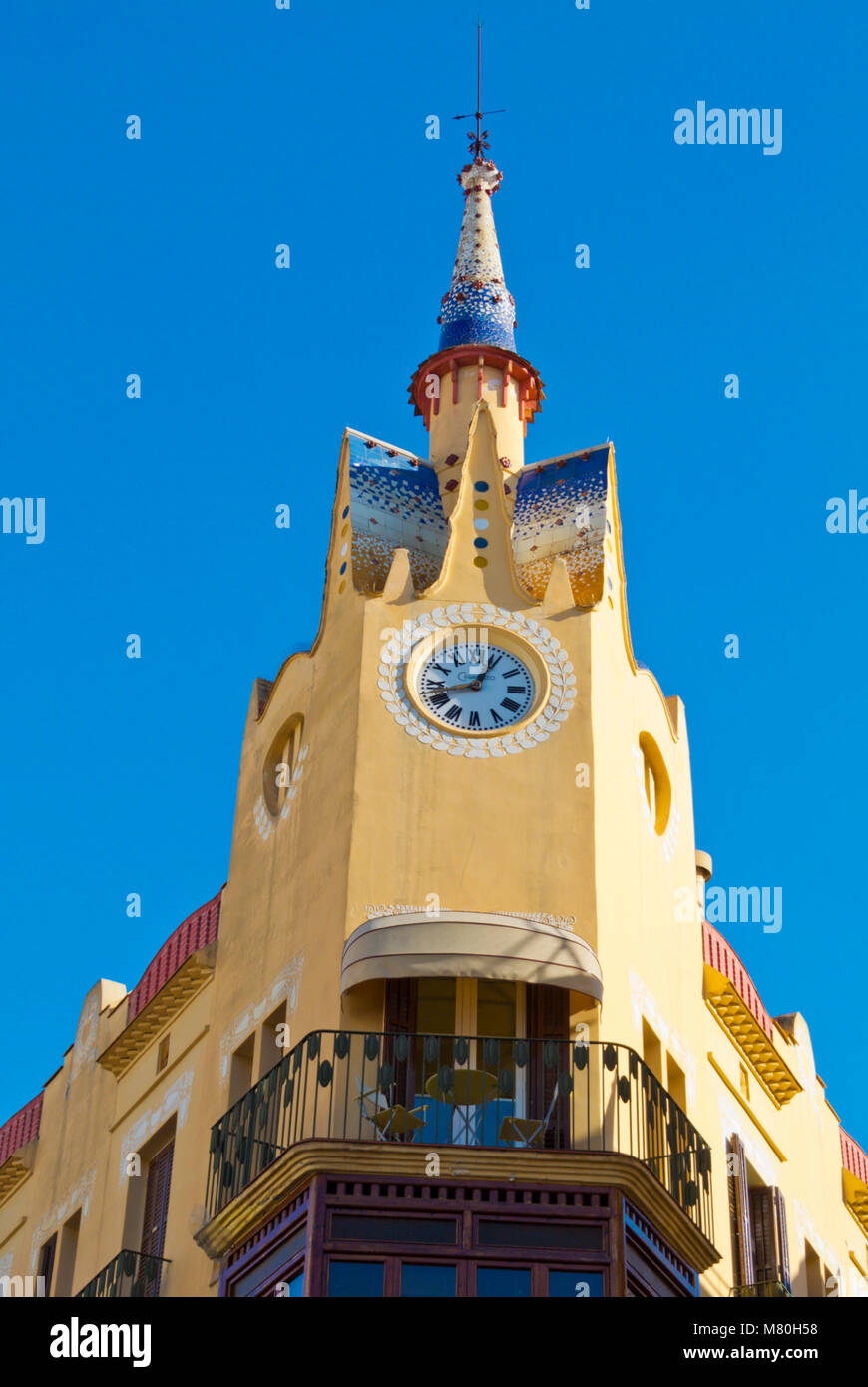 Clock tower, Can Bartomeu Carbonell, from 1915, Placa del Cap de la ...