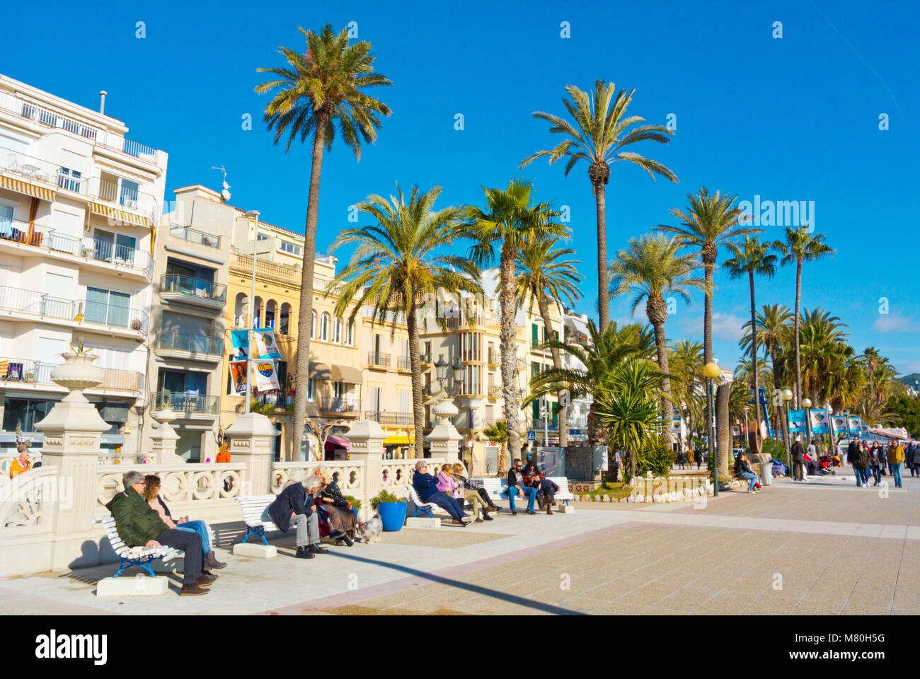 Passeig de la Ribera, Sitges, Catalonia, Spain Stock Photo - Alamy