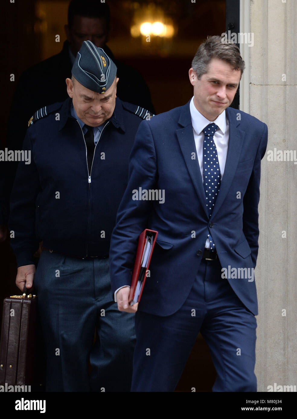 RETRANSMITTED ADDING NAME Defence Secretary Gavin Williamson (right ...