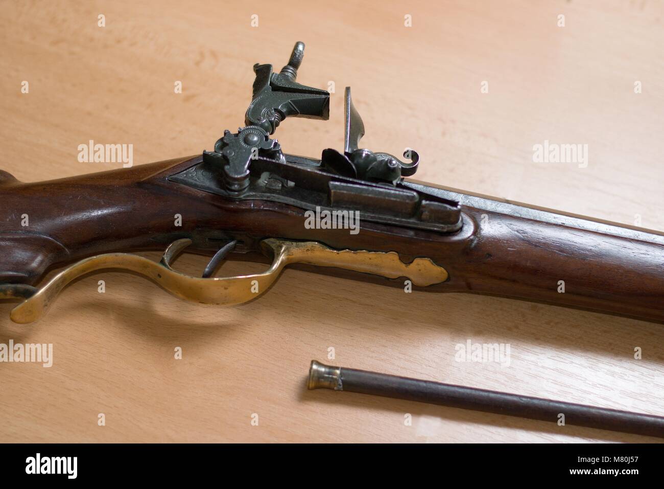 Outer lock of flintlock gun Stock Photo - Alamy