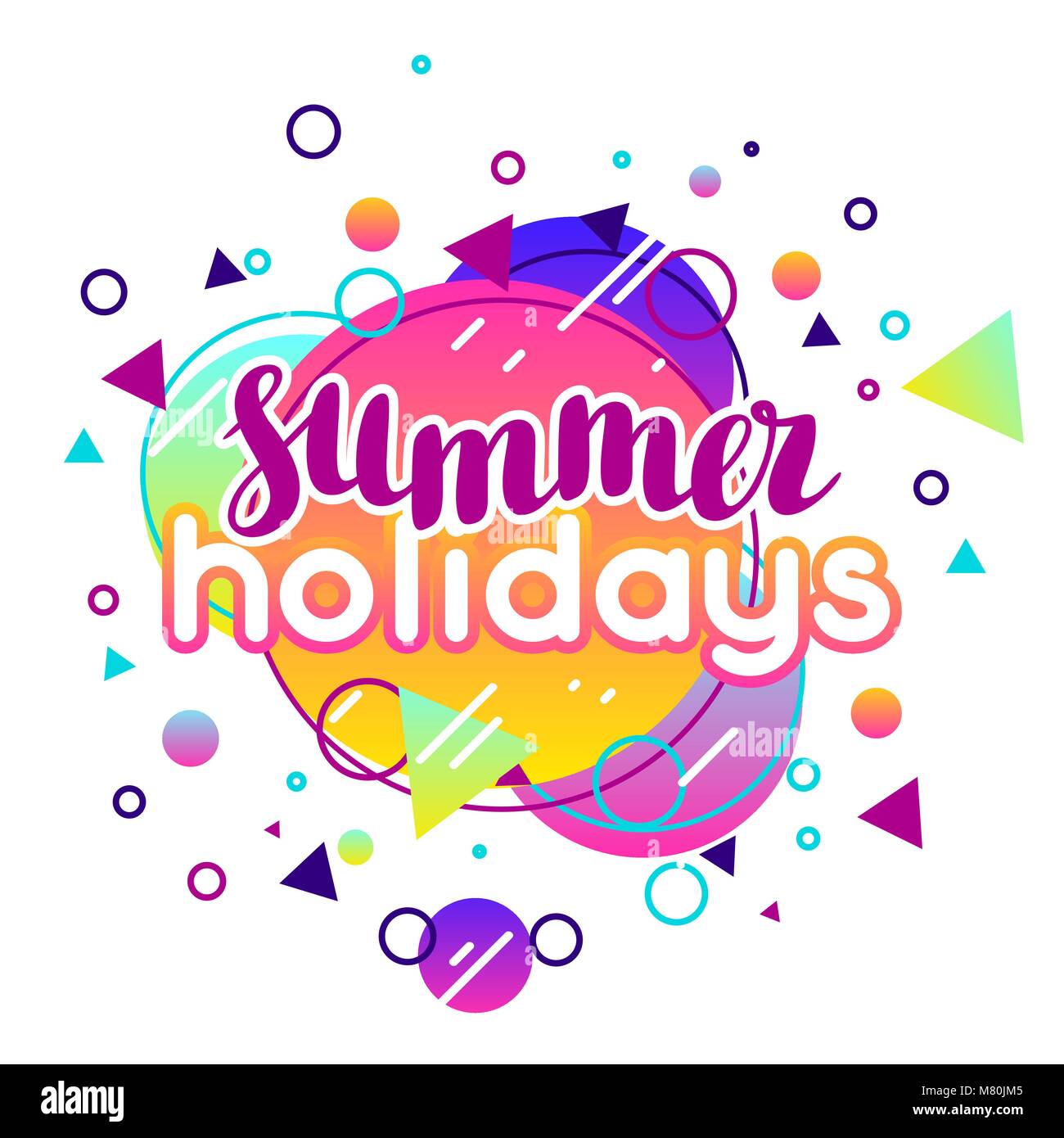 Summer holidays. Abstract illustration in vibrant color Stock Vector ...