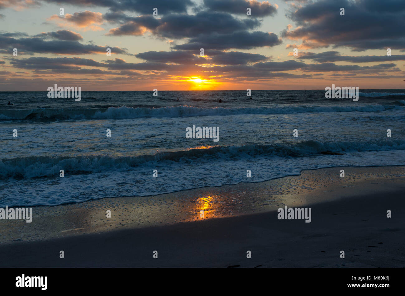 Sunsets on Lido Beach - March 2018 Stock Photo - Alamy