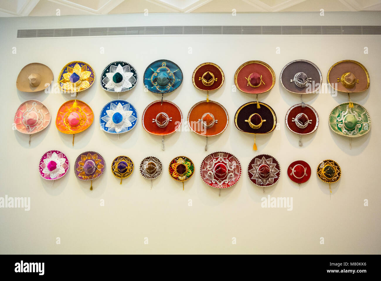 Mexico City, CDMX, Mexico, A variety of traditional mexican hats ...