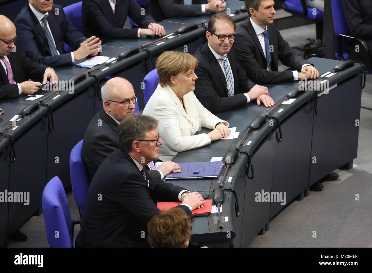 Angela Merkel (CDU) was elected for the fourth time today as Chancellor ...