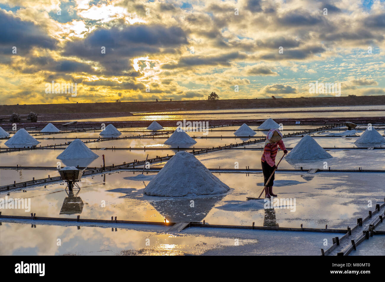 Salt pans in Tainan, Taiwan Stock Photo - Alamy