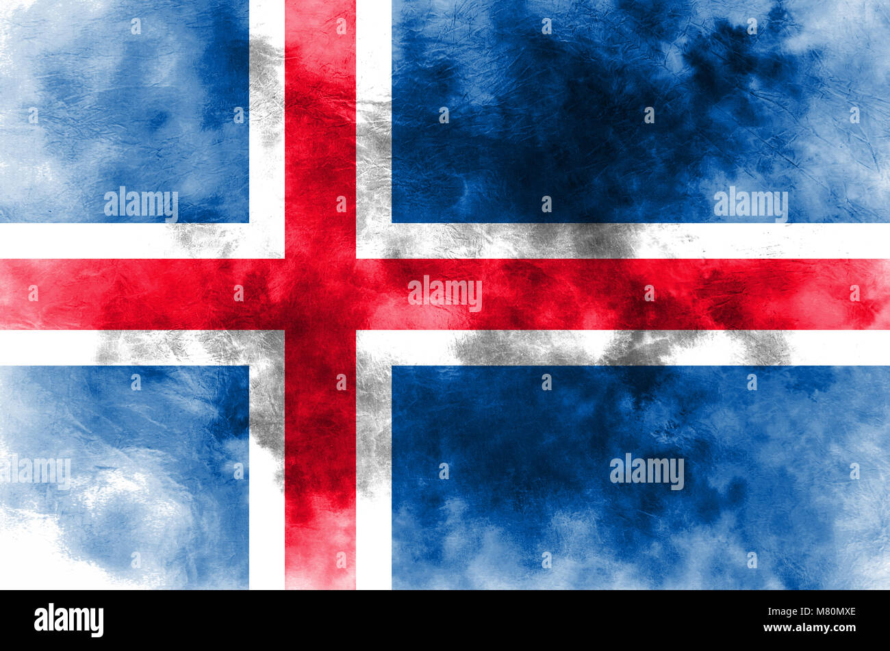 Old Iceland grunge background flag Stock Photo - Alamy