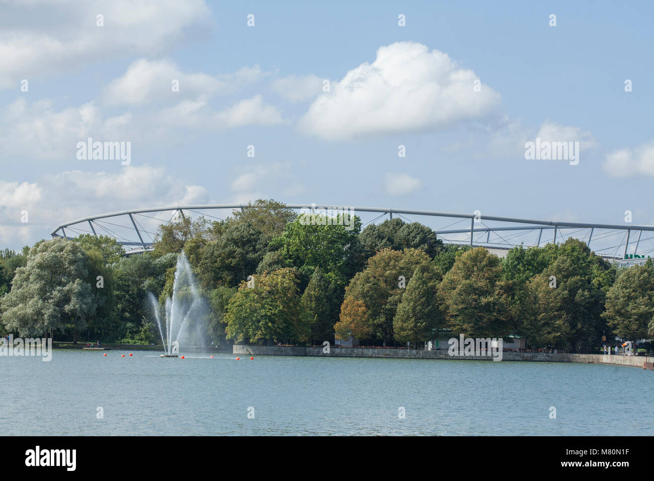 HDI Arena football stadium at the Maschsee, Hannover, Lower Saxony ...
