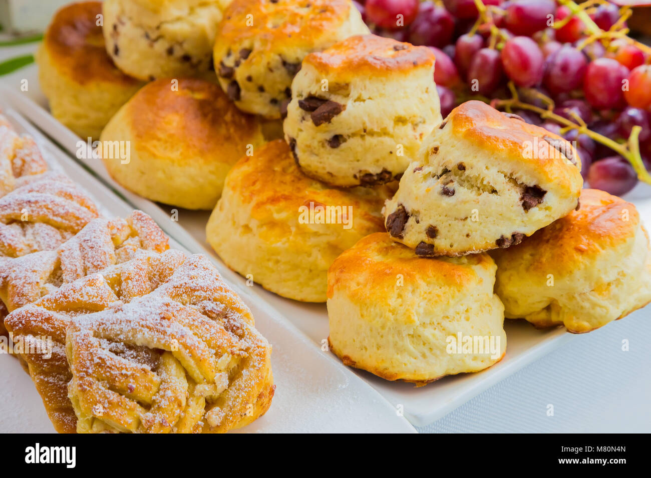 Breakfast pastry muffin at Spring Festival picnic event Stock Photo - Alamy
