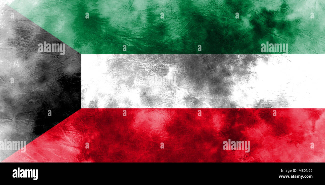 Old Kuwait grunge background flag Stock Photo - Alamy