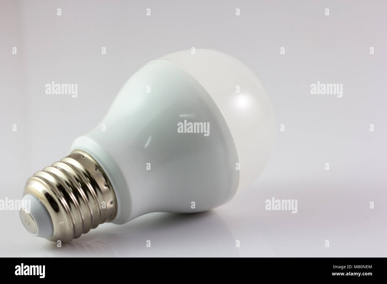 Energy-saving LED bulb isolate on white background Stock Photo - Alamy