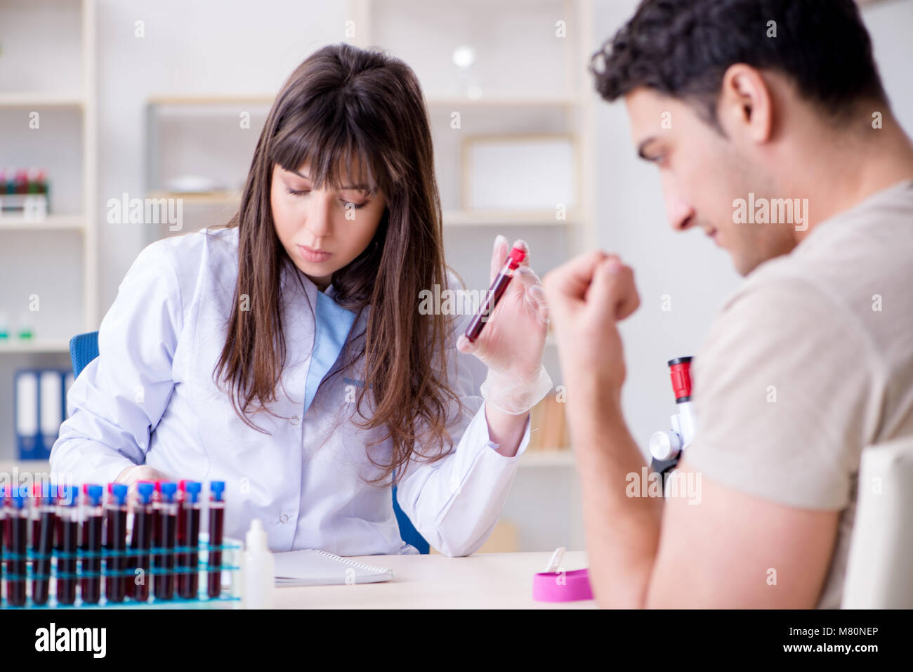 Blood sample taken analysis hi-res stock photography and images - Alamy