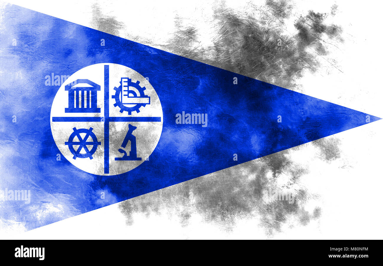 Minneapolis city smoke flag, Minnesota State, United States Of America ...