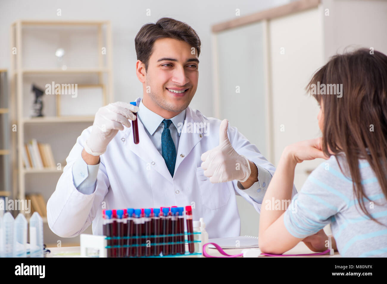 Patient during blood test sampling procedure taken for analysis Stock ...