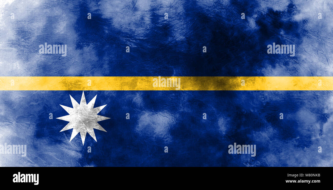 Old Nauru grunge background flag Stock Photo - Alamy