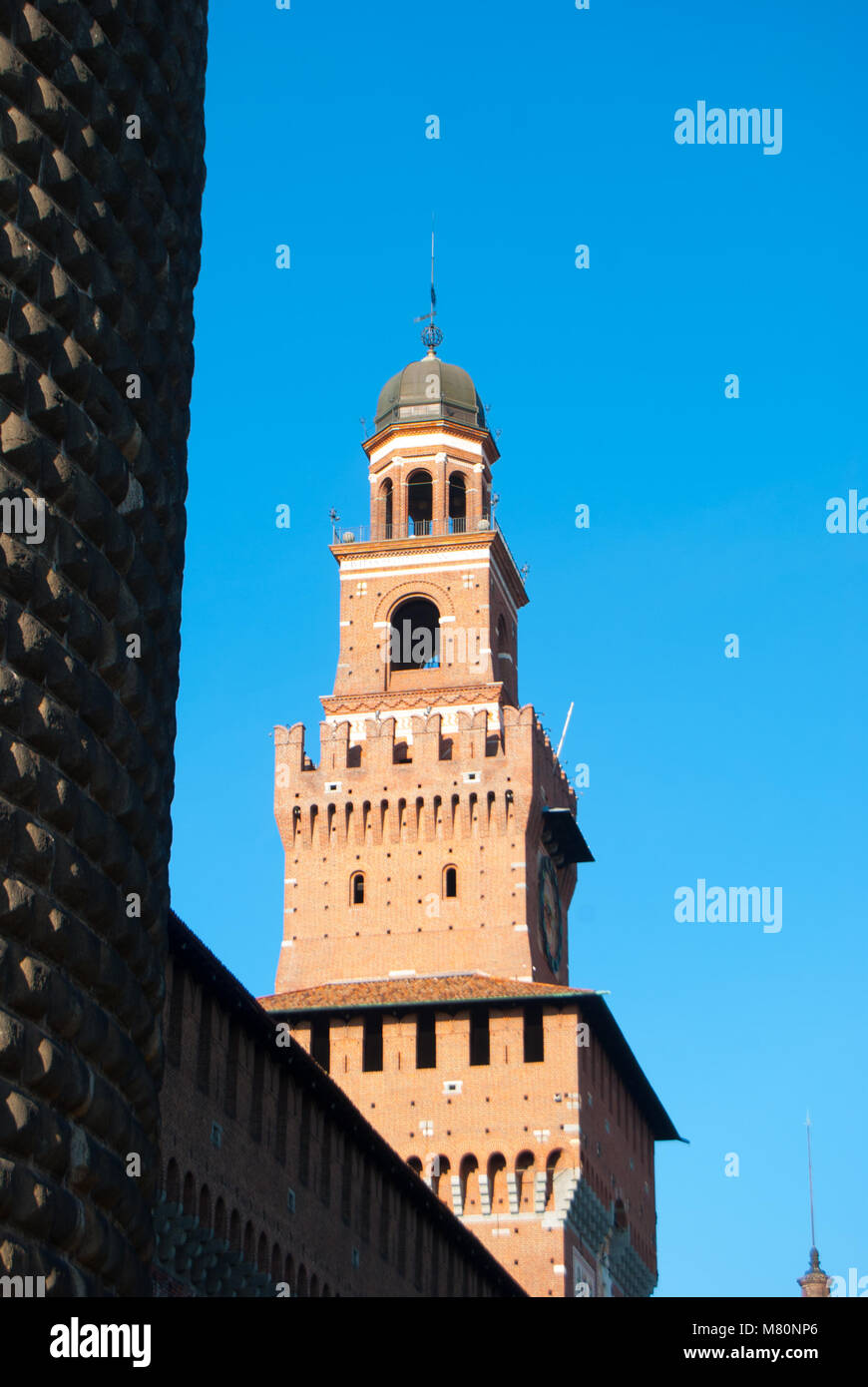 Milan castle tunnel hi-res stock photography and images - Alamy