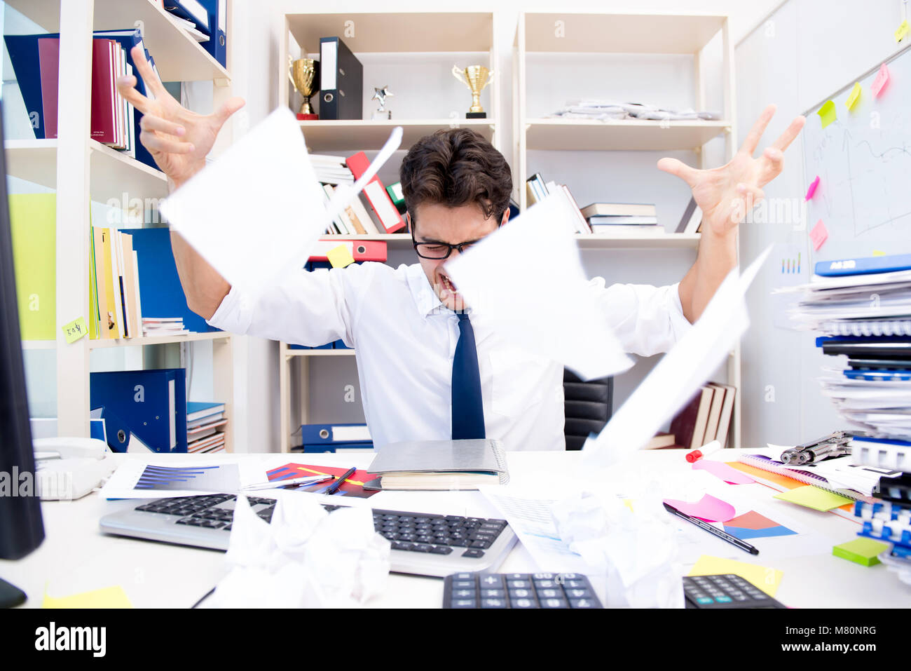 Angry and scary businessman in the office Stock Photo - Alamy