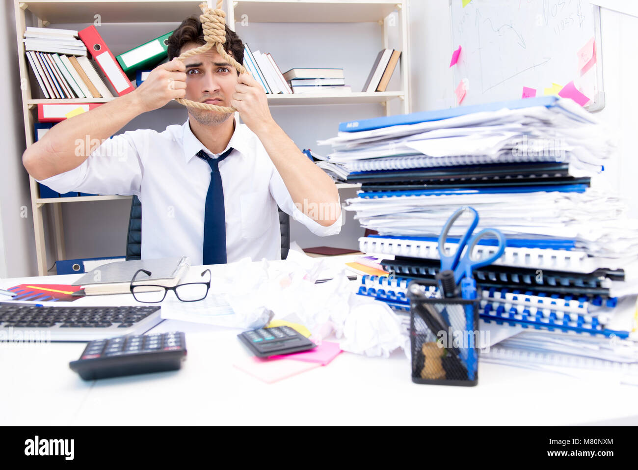 Busy frustrated businessman angry in the office Stock Photo - Alamy