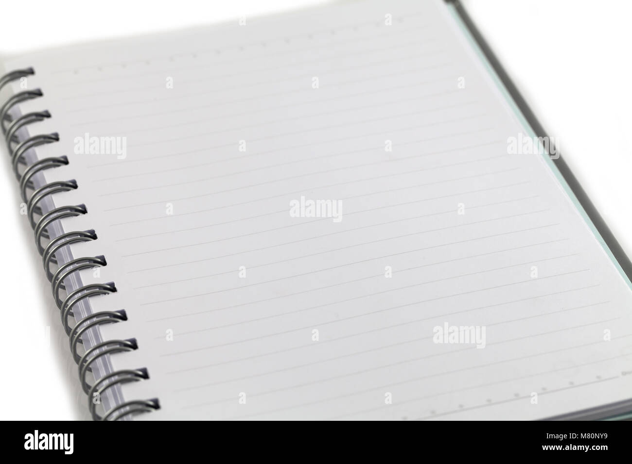 empty notebook isolate on white background Stock Photo - Alamy