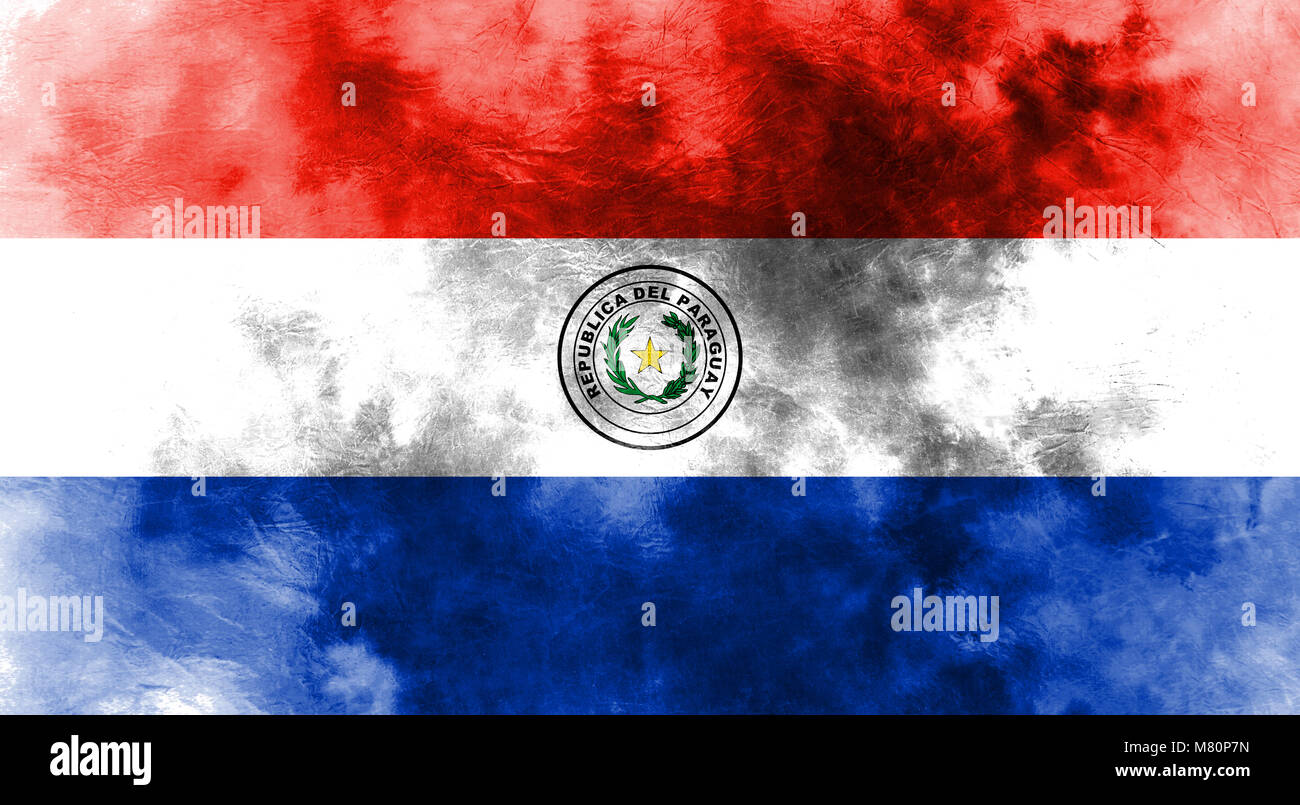 Old Paraguay grunge background flag Stock Photo - Alamy