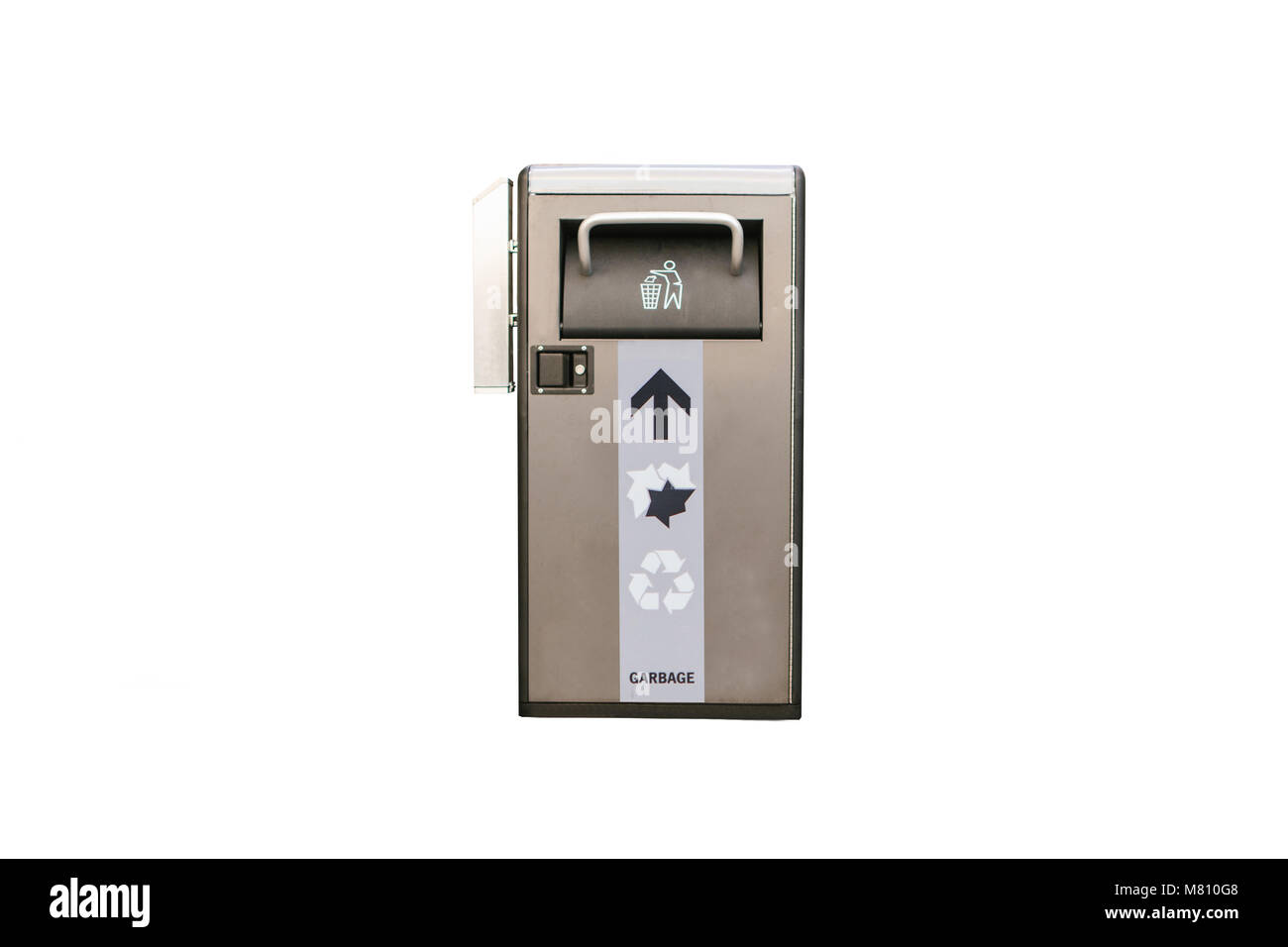 Modern smart bin isolated on white background. Waste collection Stock ...