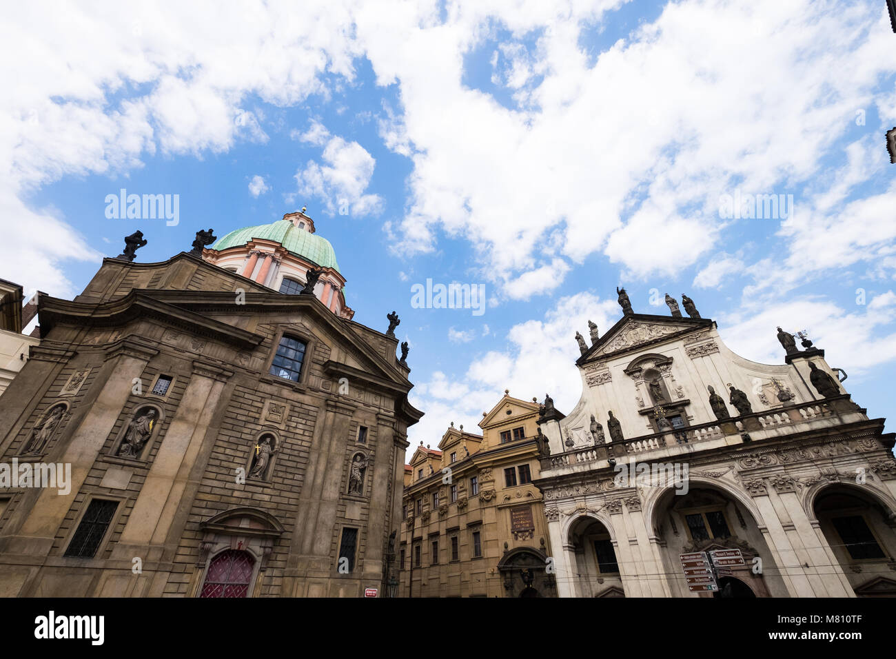 Historical buildings on the streets of Prague, Czech Republic Stock ...