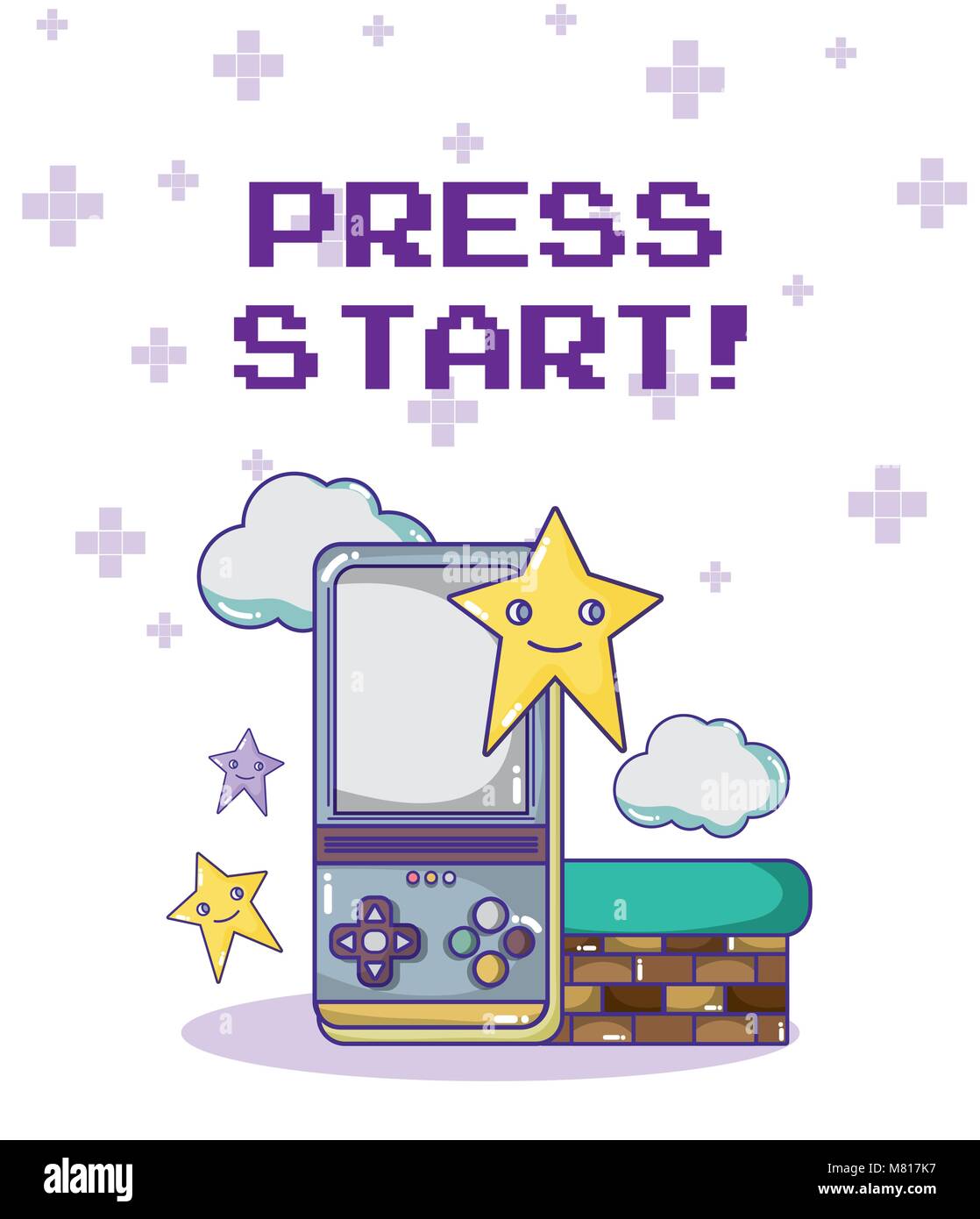 Press start retro videogame Stock Vector Image & Art - Alamy