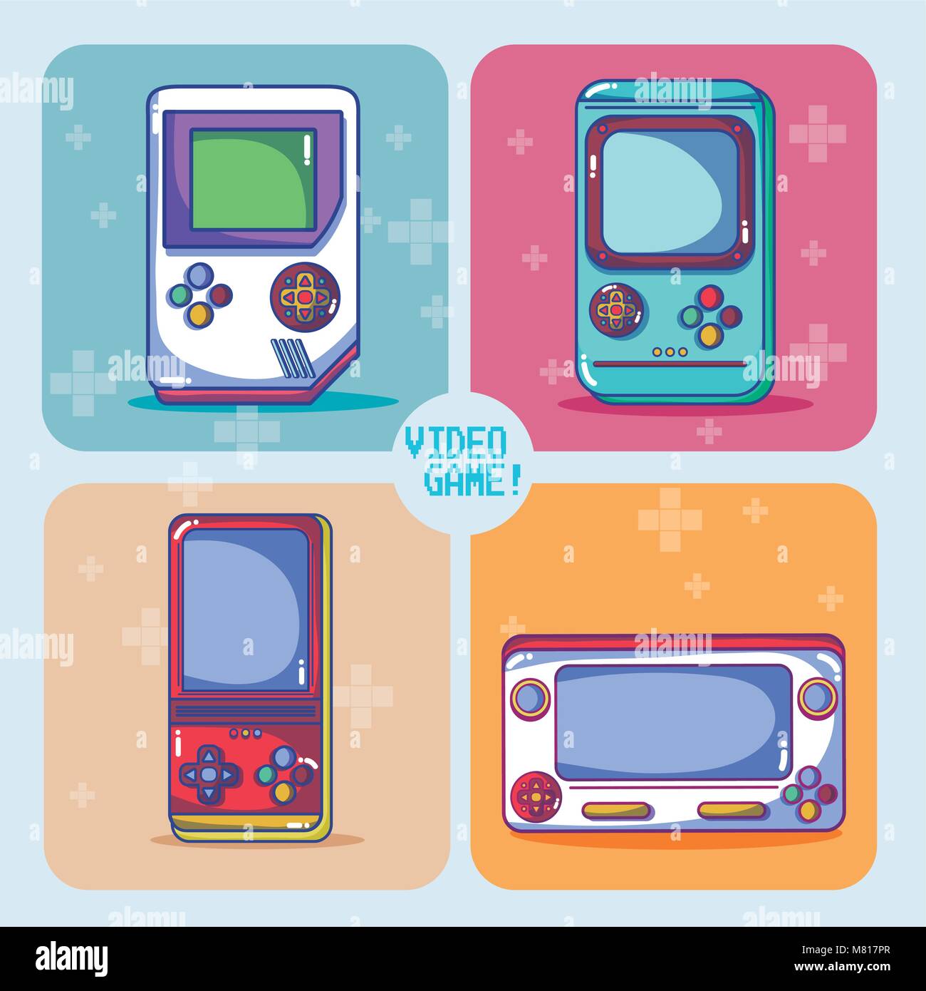 Retro gaming consoles Stock Vector Images - Alamy