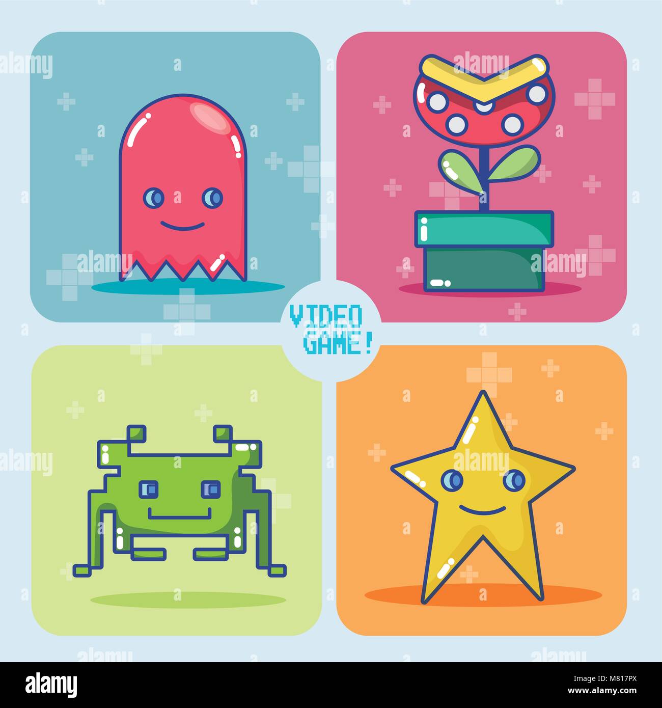 Videogame retro characters Stock Vector Image & Art - Alamy