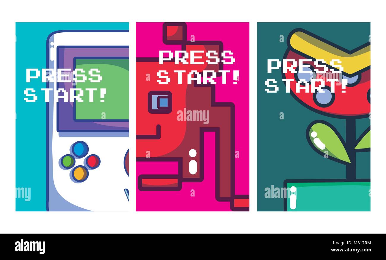 Videogames screen Stock Vector Images - Alamy