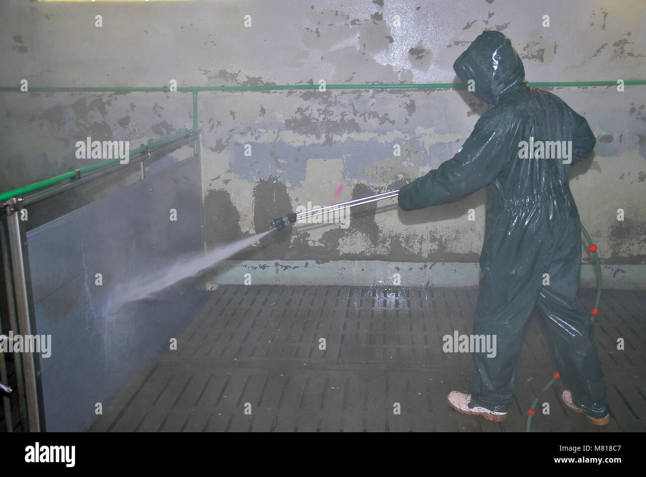 Cleaning barn 3 Stock Photo - Alamy