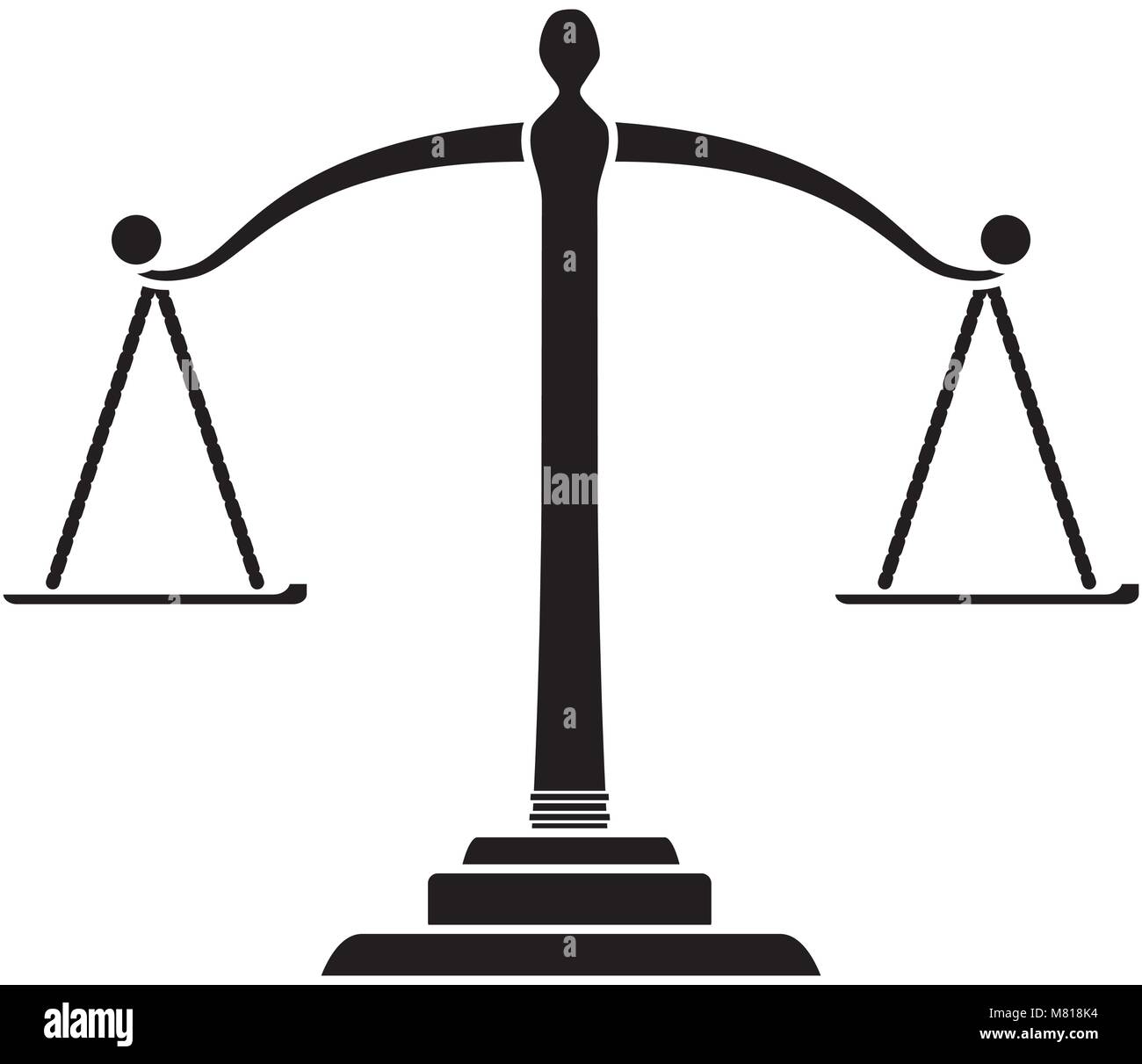 law scale icon over white background, vector illustration Stock Vector ...