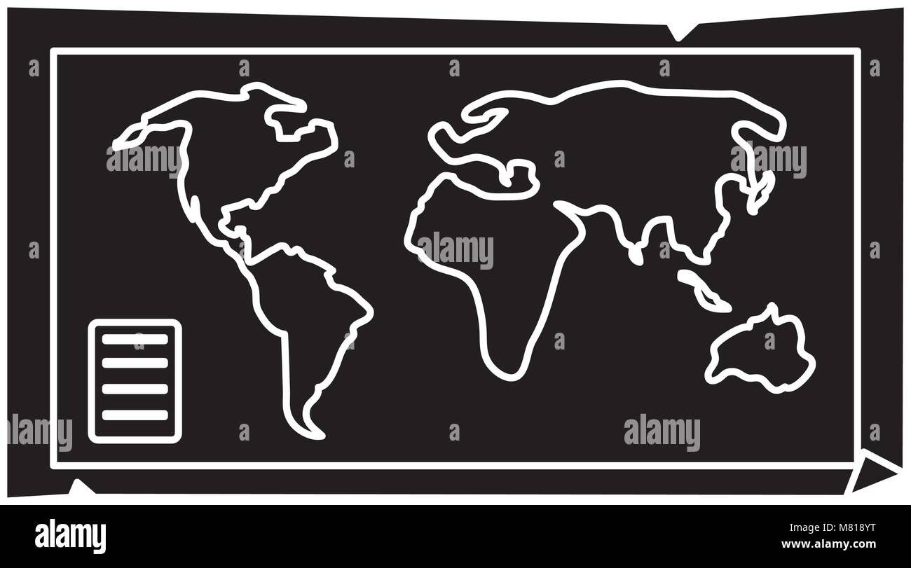 World map icon over white background, vector illustration Stock Vector ...