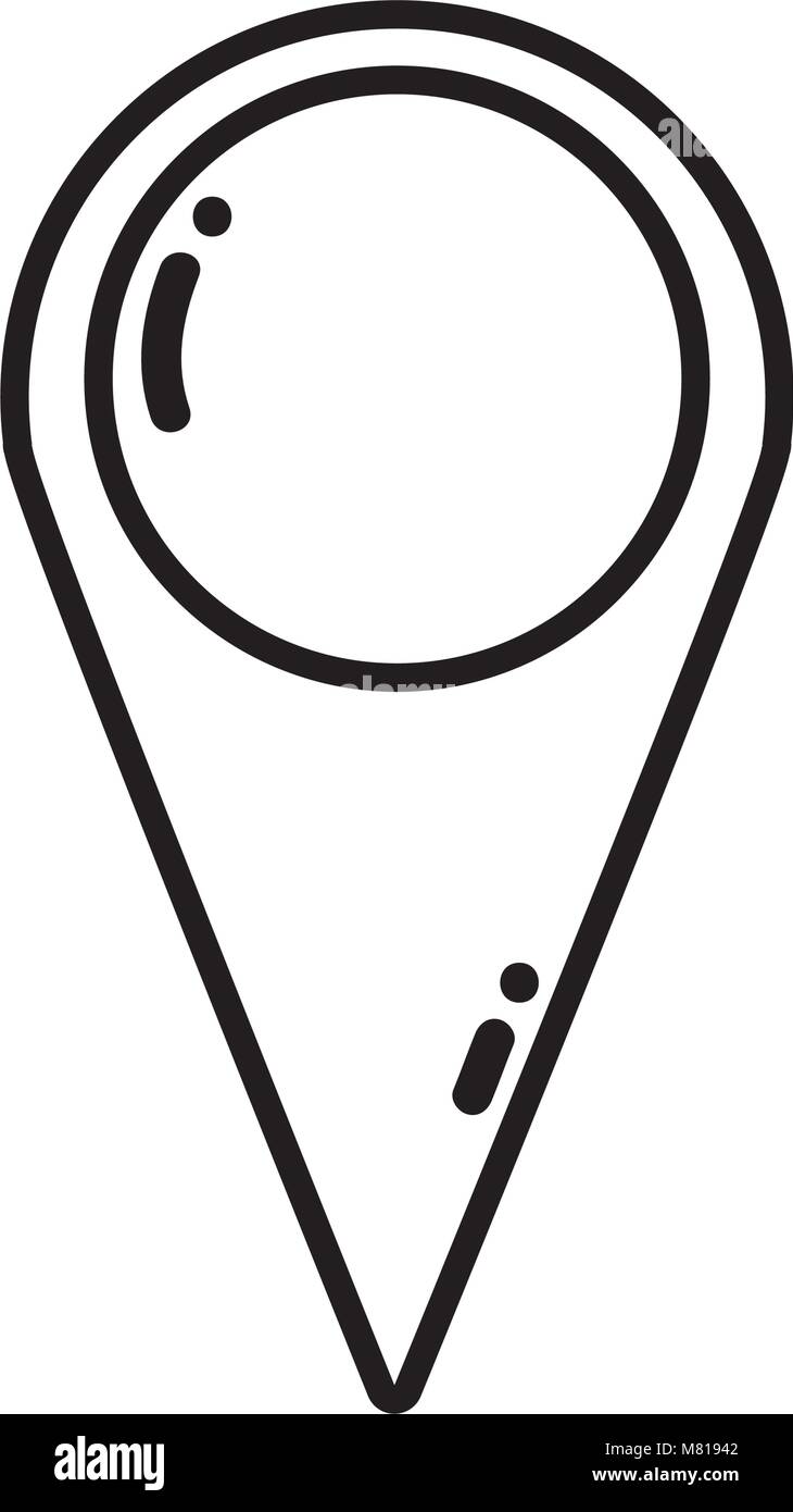 line destination location symbol to explore map Stock Vector Image ...