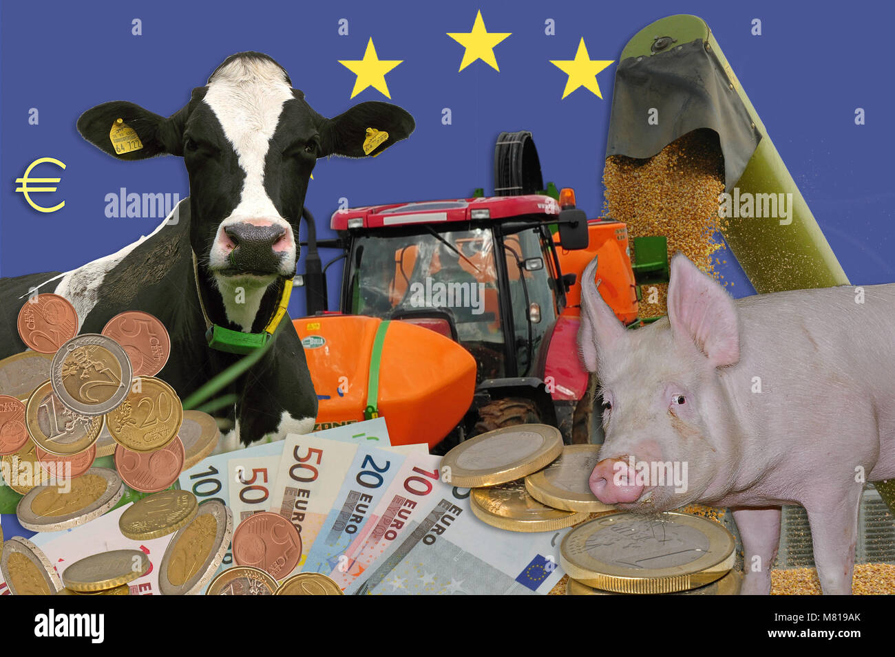 Farm money EU 1 Stock Photo - Alamy