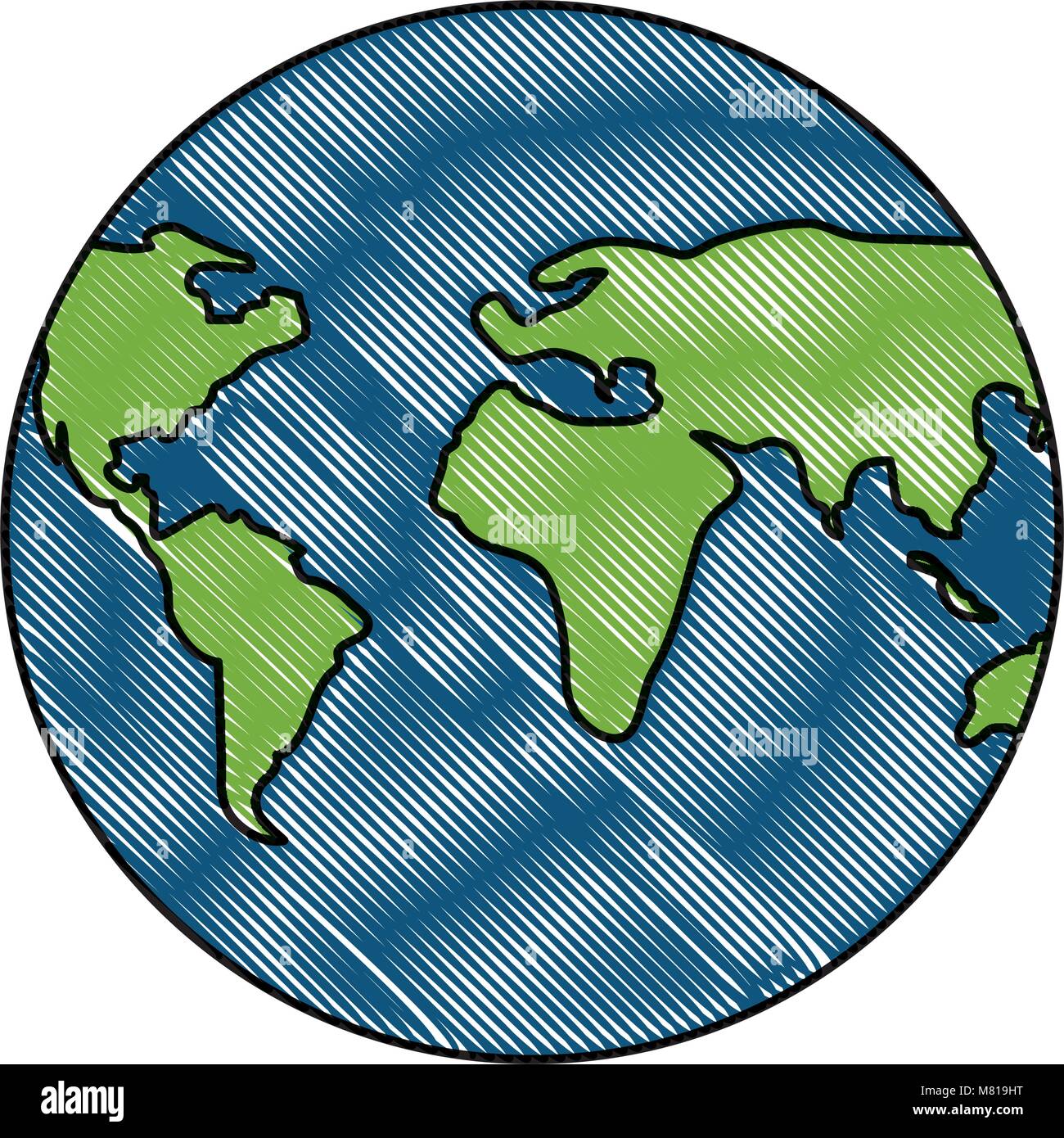 earth planet icon over white background, colorful design. vector ...