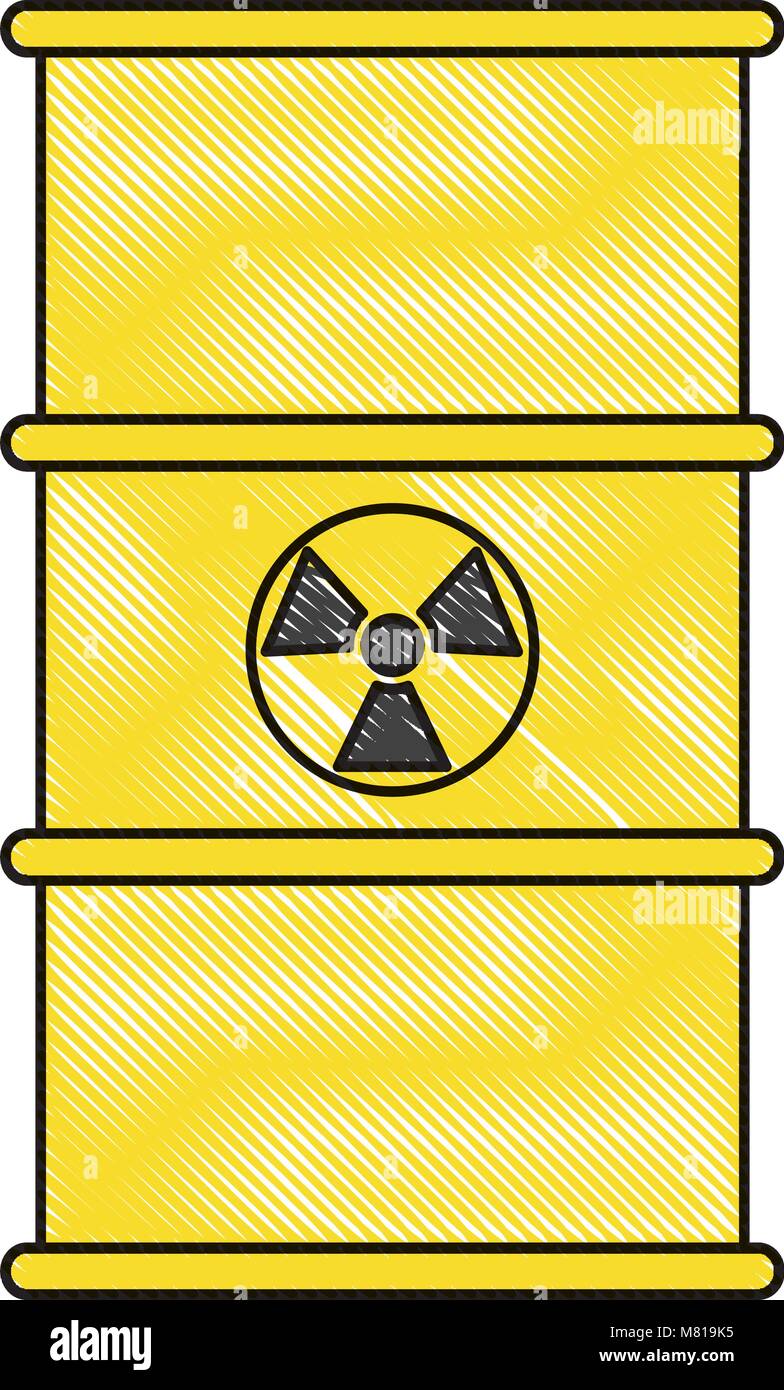 nuclear barrel icon over white background, colorful design. vector ...