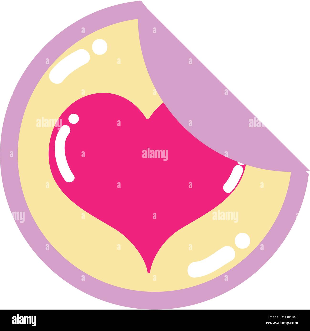 colorful heart sticker label tag sign Stock Vector Image & Art - Alamy