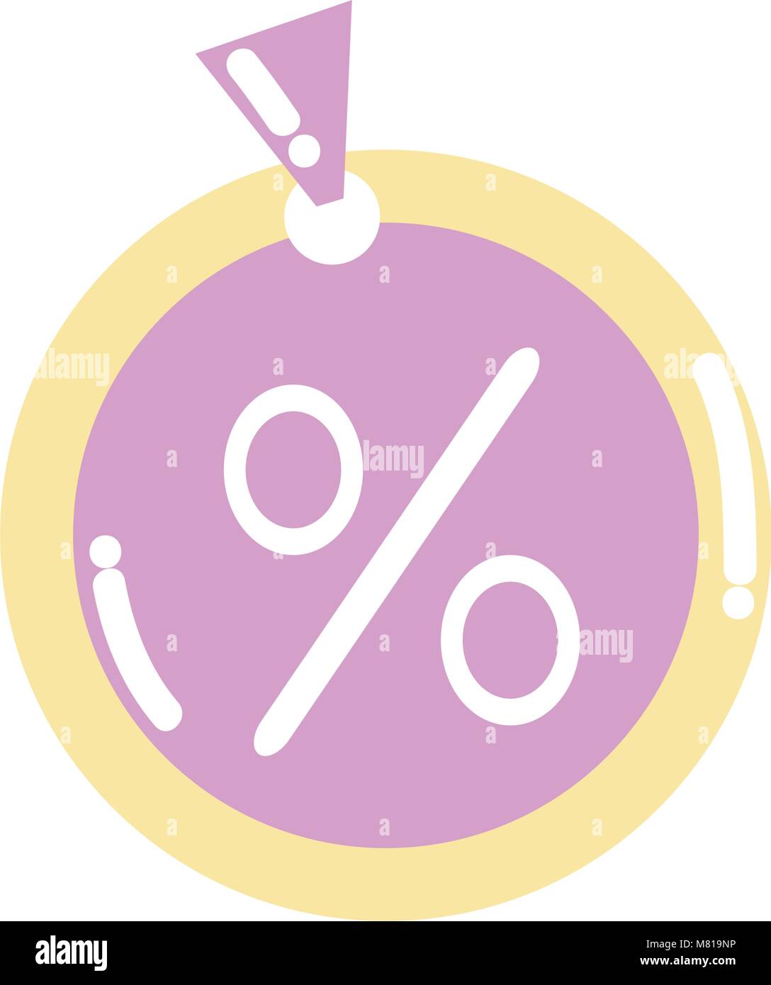 colorful sticker label with perccent price sign Stock Vector Image ...