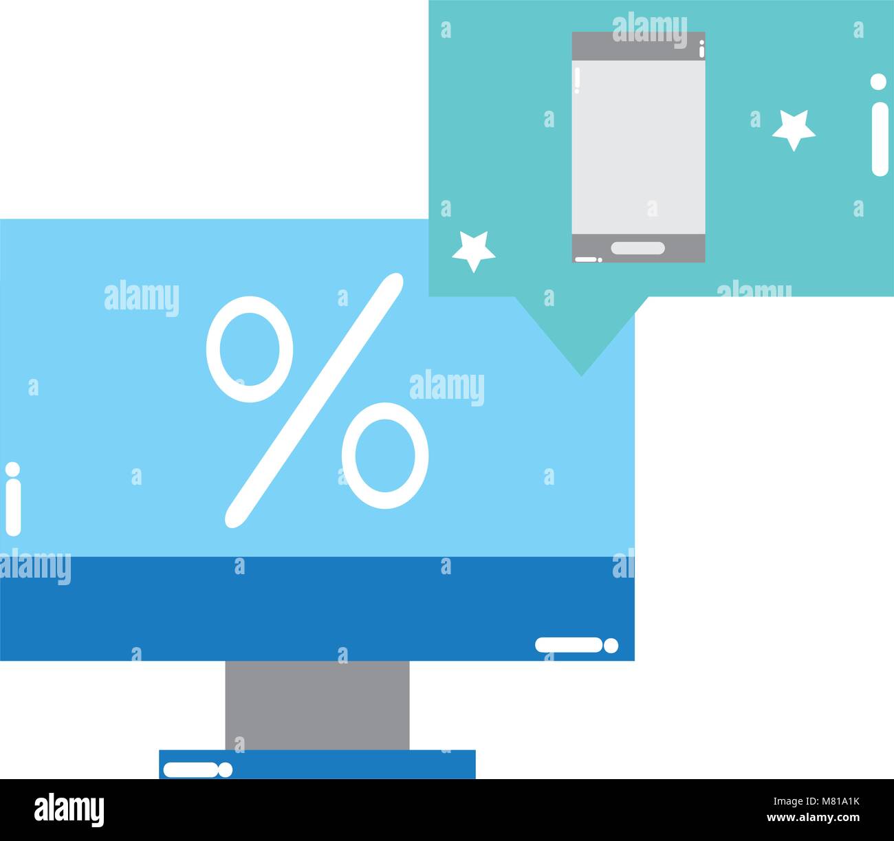 Colorful computer screen Stock Vector Images - Alamy