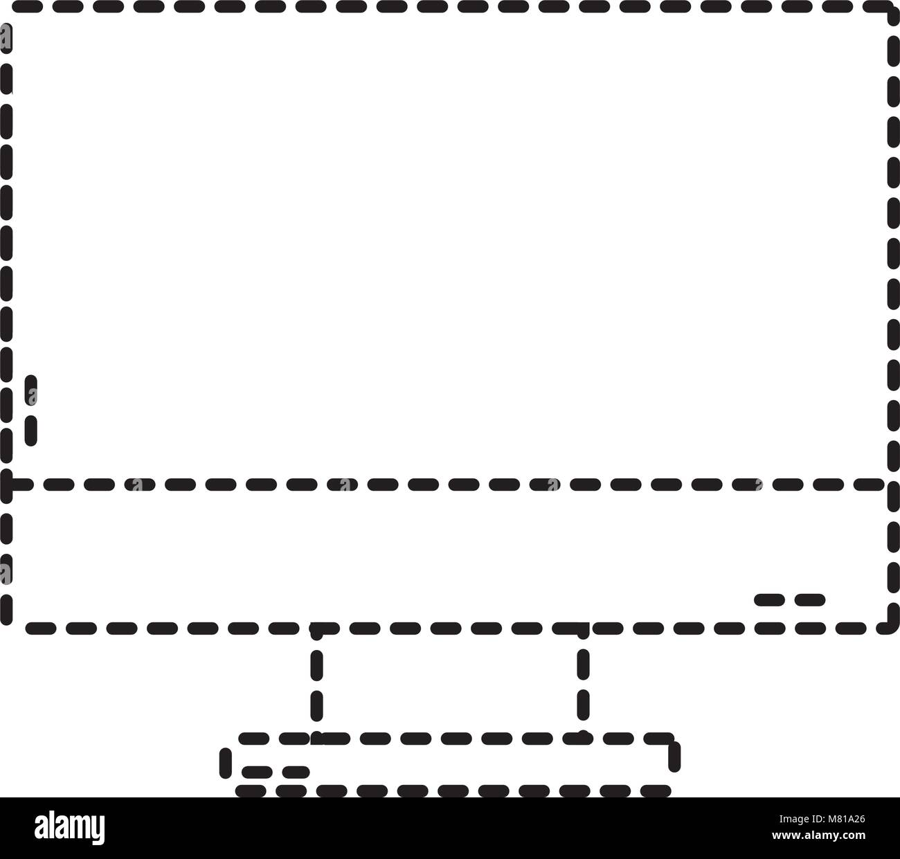 dotted shape electronic screen computer technology pc Stock Vector ...