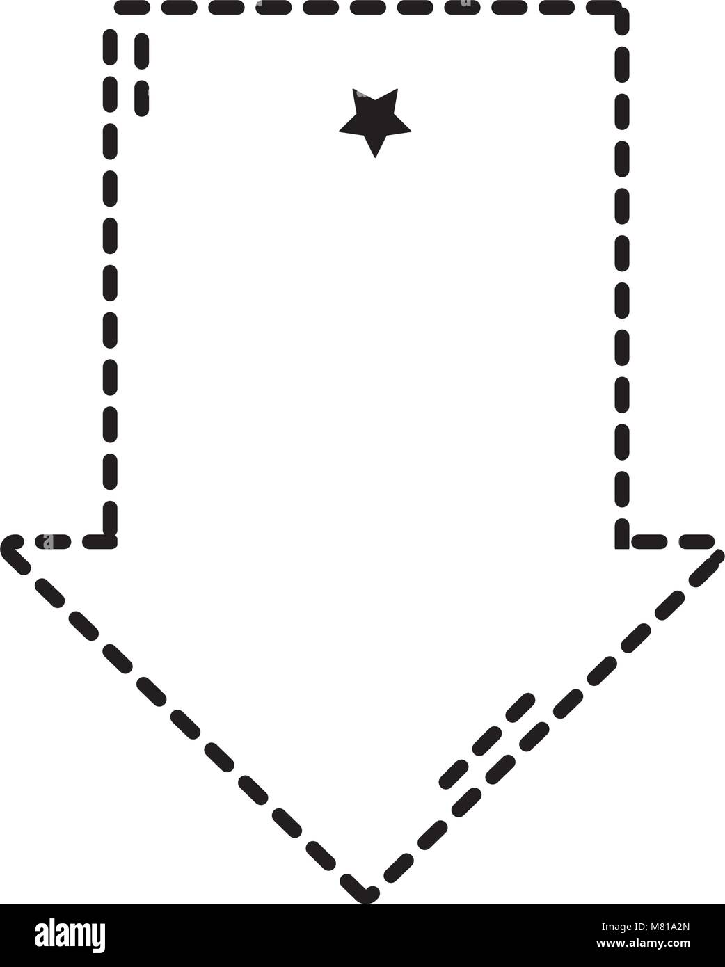 dotted shape arrow symbol direction element icon Stock Vector Image ...