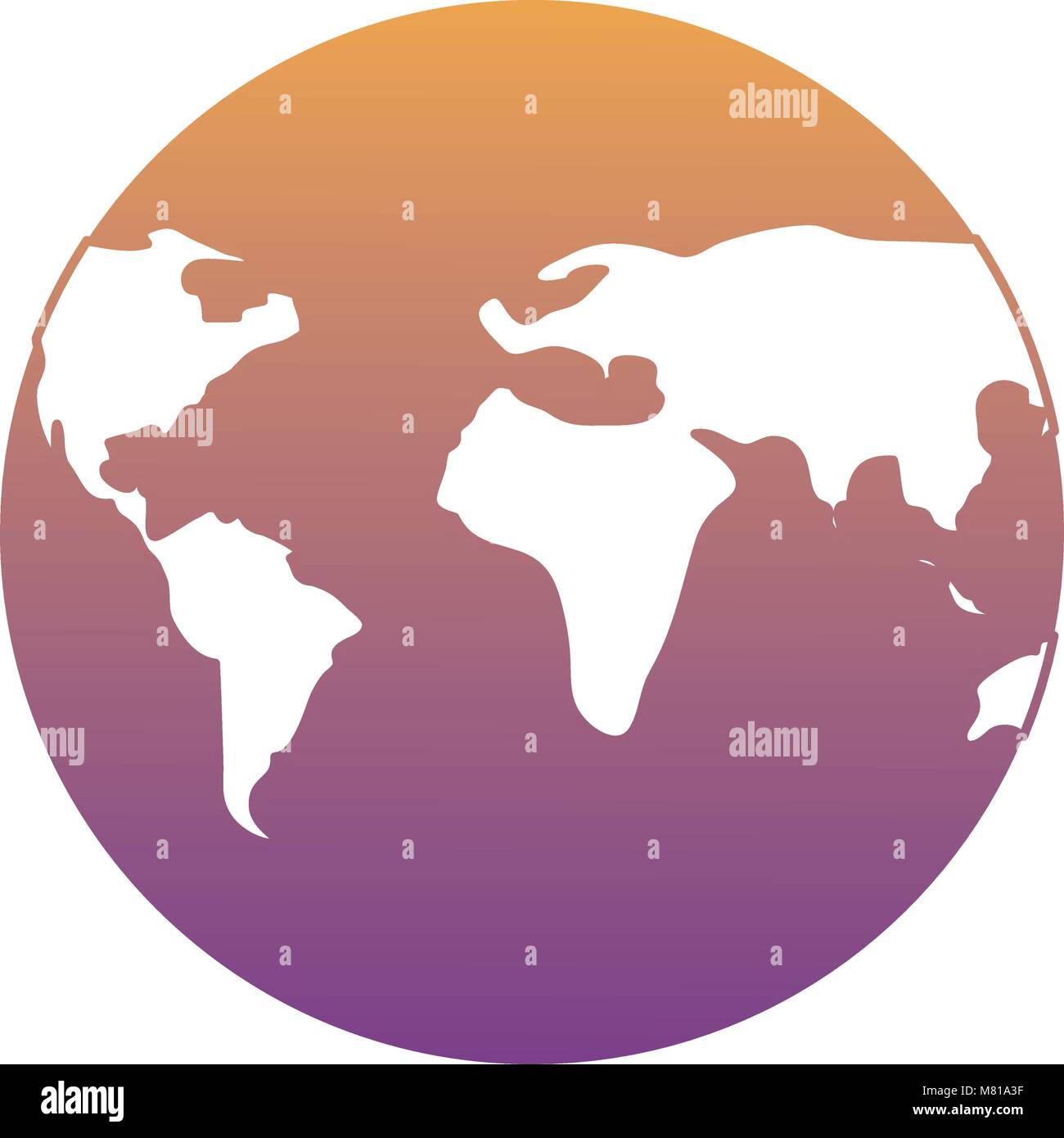earth planet icon over white background, colorful design. vector ...