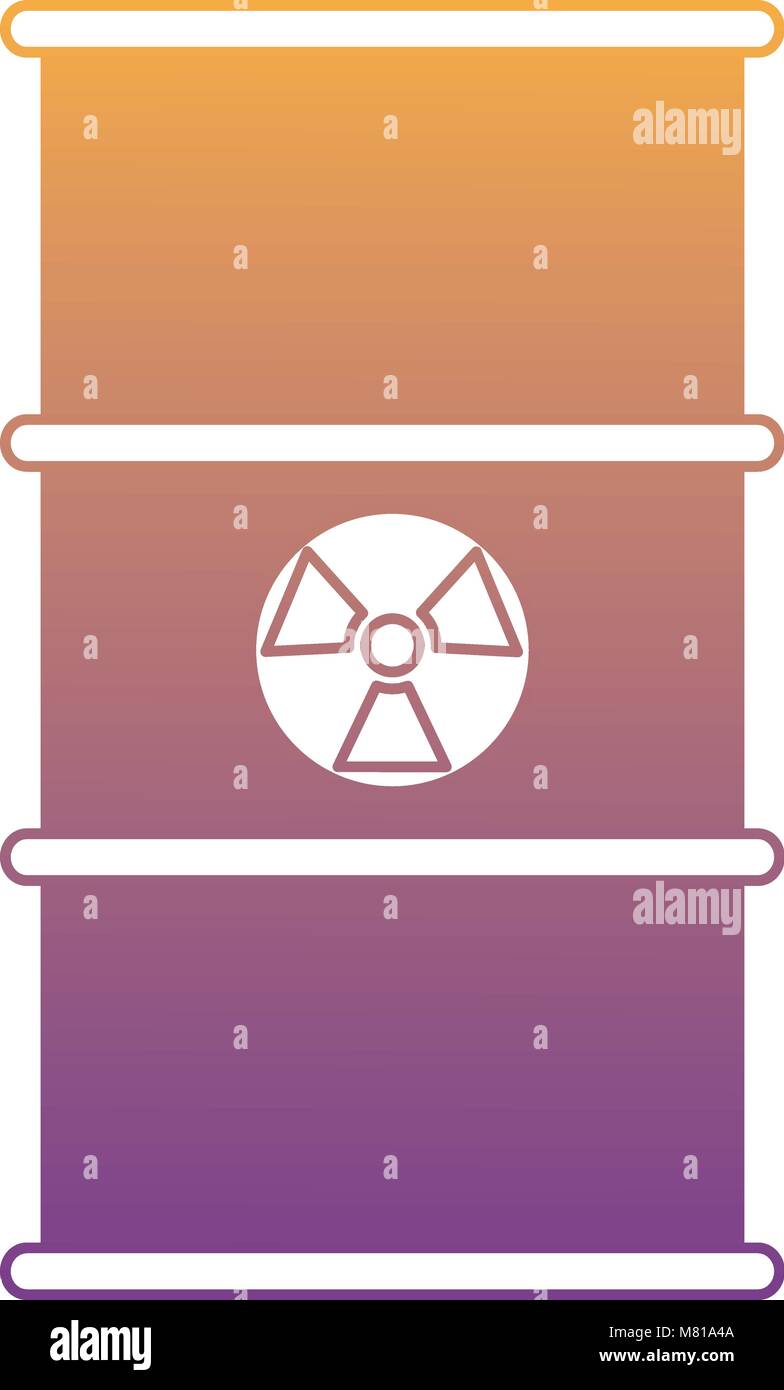 nuclear barrel icon over white background, colorful design. vector ...