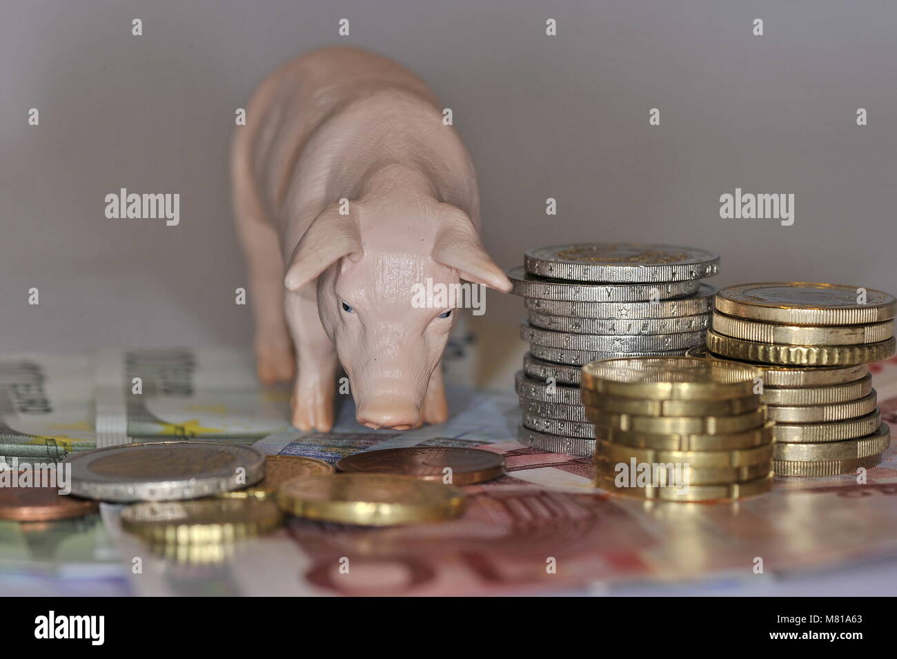 Finances pig 14 Stock Photo - Alamy