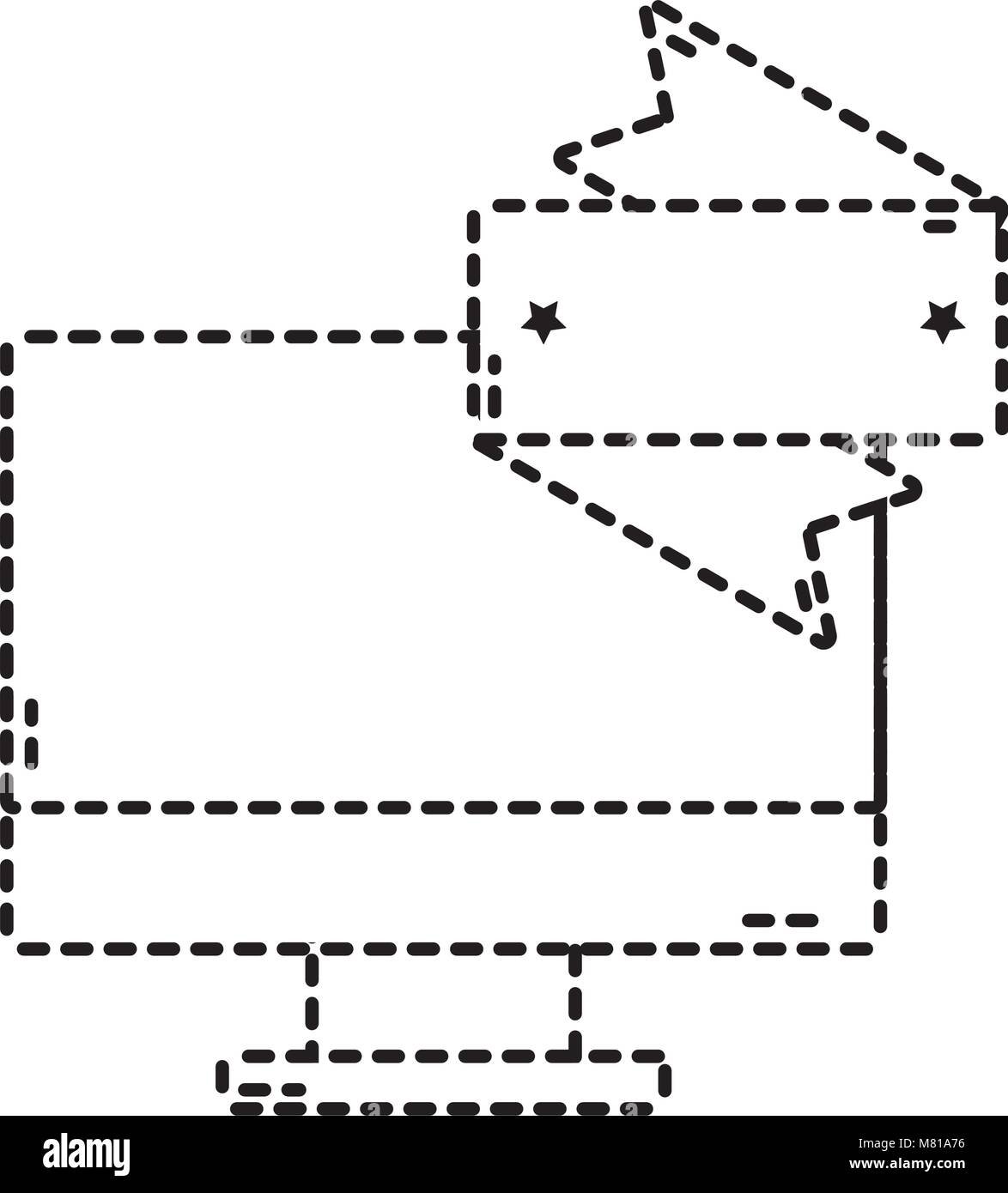 dotted shape electronic computer screen technology with label Stock ...