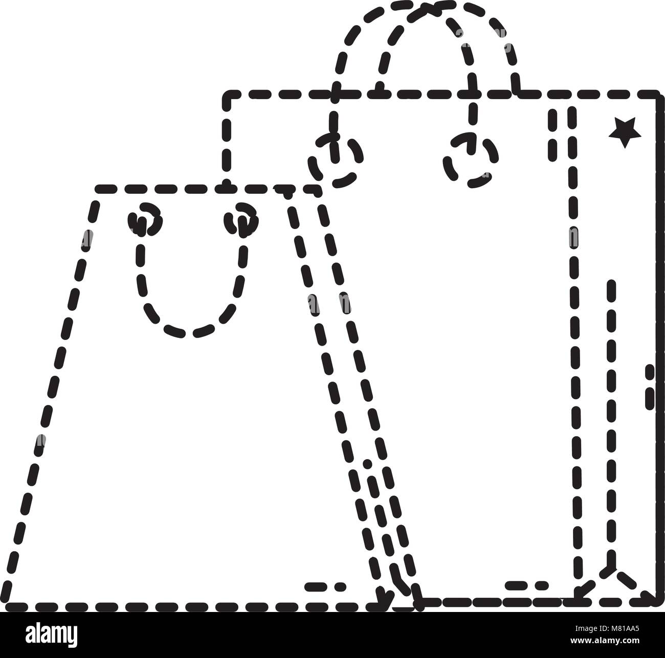 dotted shape shopping bags market shop object Stock Vector Image & Art ...