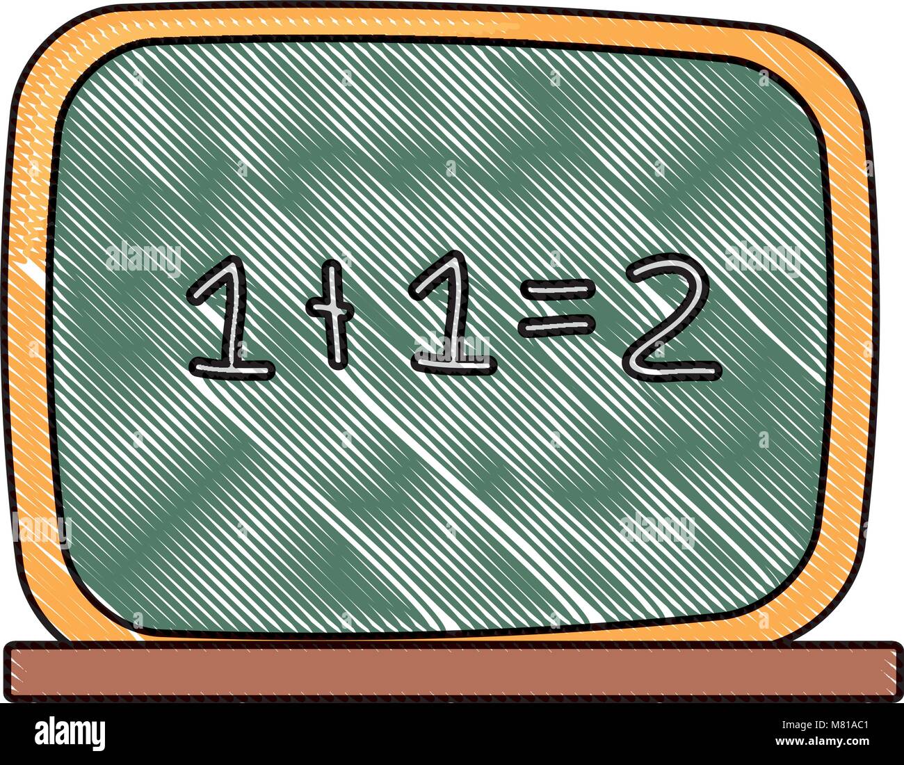 school chalkboard icon over white background, colorful design. vector ...